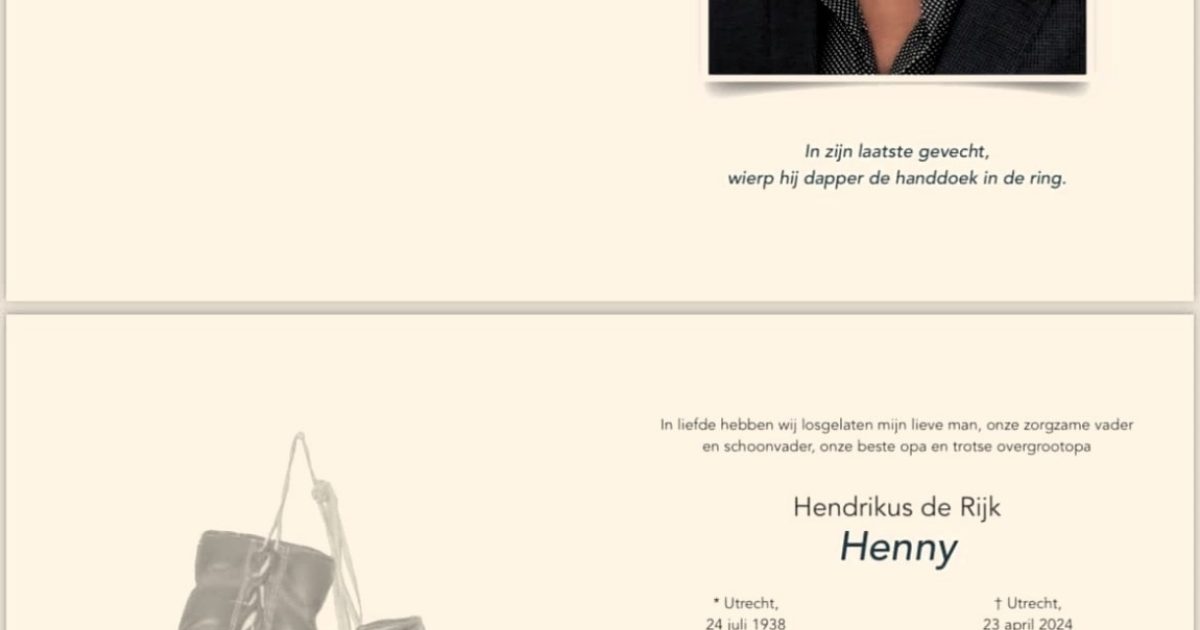 Boksen.nl | In Memoriam: Henny de Rijk